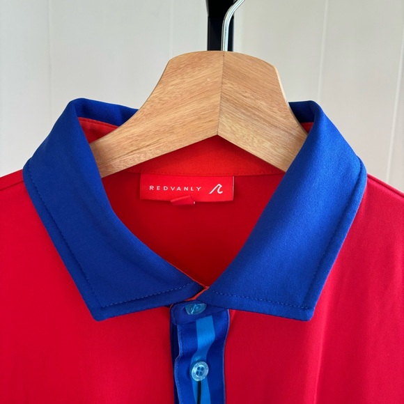 Redvanly | Shirts | Nwt Redvanly Red Contrast Collar Performance Monroe ...